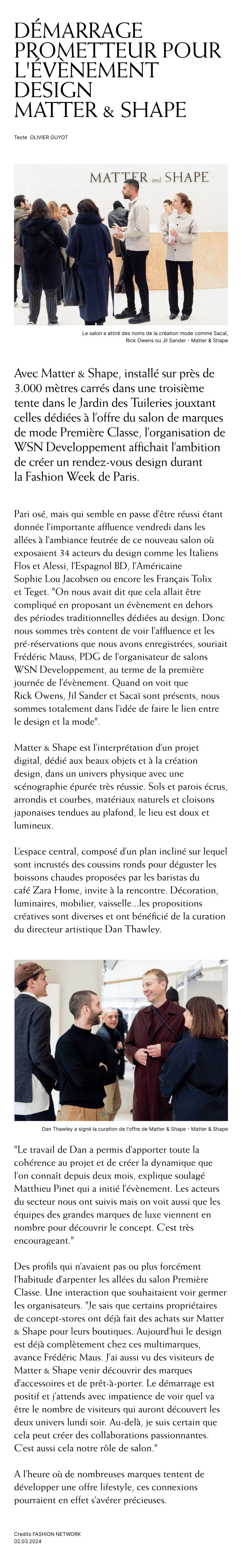 Matter and Shape | Press